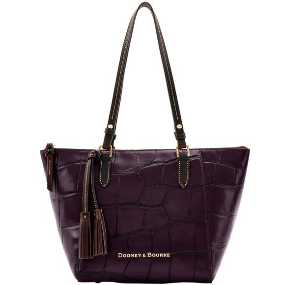 Dooney & Bourke | Bags | Dooney Bourke Denison Maxine Tote Plum Wine ...